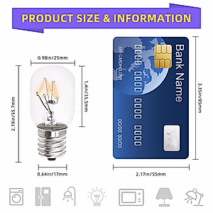 AMI PARTS 8206232A Bulb 40w 125v Microwave Oven Light Replacement Part for Microwave (2pc)
