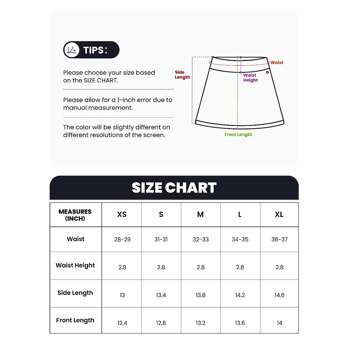 QUEENIEKE Women Golf Skorts Pleated Tennis Skirts with Pockets Shorts Running Skirt S Color ABlack