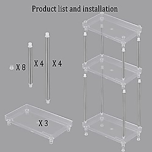 Argox Bathroom Organizer Countertop, Bathroom Finishing Countertop, Countertop Storage, Counter Storage, Storage Under The Sink,Transparent Bathroom Shelf