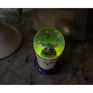 Silver Buffalo Star Wars The Mandalorian The Child Egg Pod Light Up Snow Globe, 55 mm