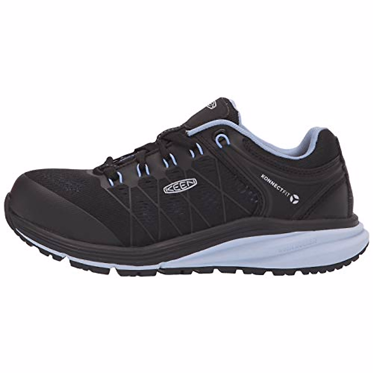 KEEN Utility Women's Vista Energy Low Height Sneakers Composite Toe Industrial Work Shoes, Hydrangea/Black, 5.5 Wide