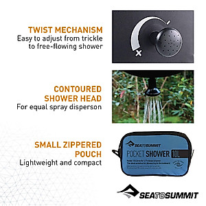 Sea to Summit Lightweight Pocket Shower for Camping and Travel