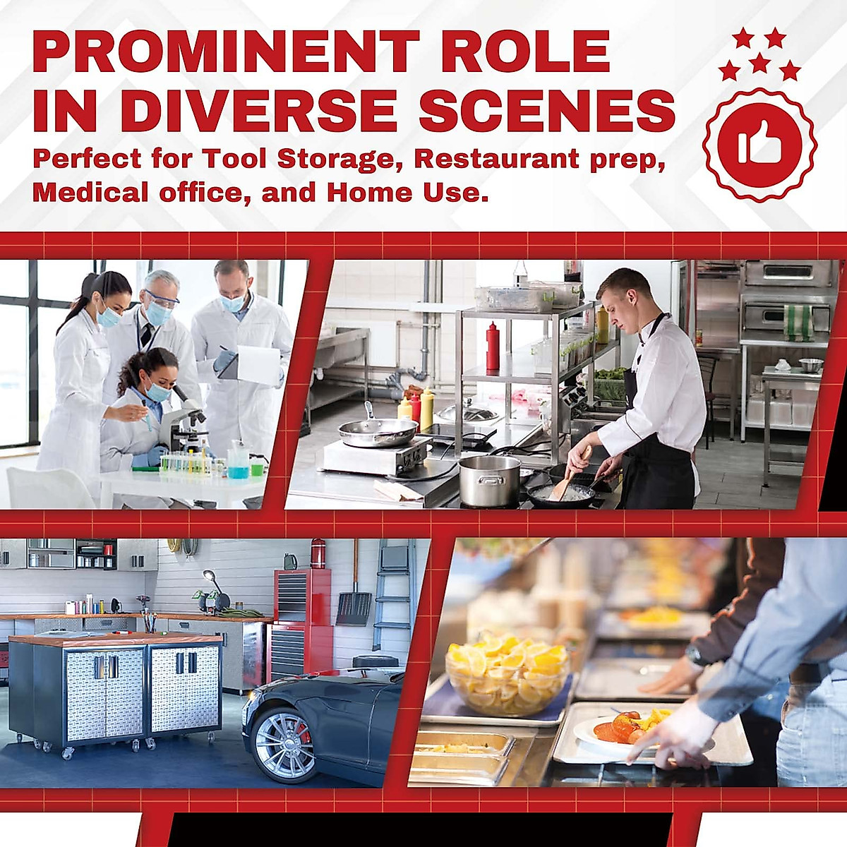 DuraSteel Food Prep Stainless Steel Table - 30 x 48 Inch Commercial Metal Workbench with Adjustable Under Shelf - NSF Certified - For Restaurant, Warehouse, Home, Kitchen, Garage