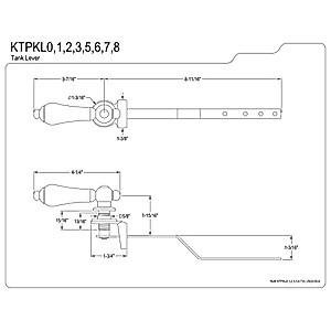 Kingston Brass KTPKL8 Duchess Toilet Tank Lever, Brushed Nickel