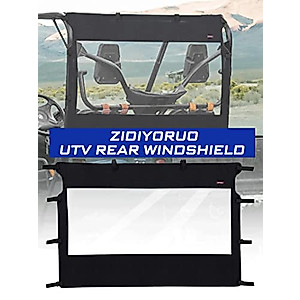 ZIDIYORUO Soft Rear Windshield for Yamaha Rhino & Massimo UTVs - PVC Windscreen with Excellent Visibility, Waterproof & Tough Against Punctures, Tears & Abrasion.