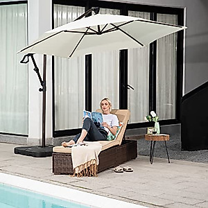 Super Patio Outdoor Chaise Lounge Chair, Patio Pool Lounge Chairs for Outside, Rattan Reclining Chaise Lounger with Adjustable Backrest and Removable Cushions, Beige(Set of 2)