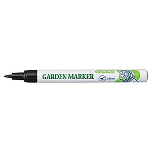 LINE42 Garden Markers for Outdoor Use, 0.8 mm Medium Point, Black - Fade Resistant Ink, Waterproof, Xylene Free, No Smudging, Dries Quick, Alcohol Based Garden Marker Pen, Use On Almost Any Surface