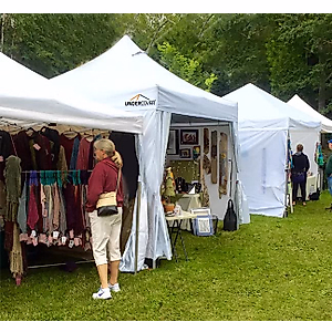 UNDERCOVER X3 10x10 Commercial Canopy Tent – Pop Up Canopy Tent with Sidewalls – Portable Outdoor Canopy Tent (White) – Wheel-Away 10x10 Commercial Canopy Tent