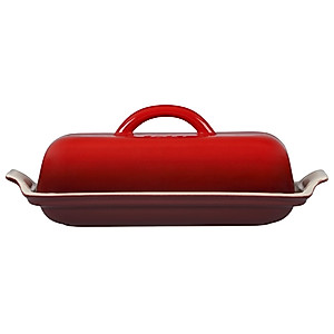 Le Creuset Stoneware Heritage Butter Dish, Cerise