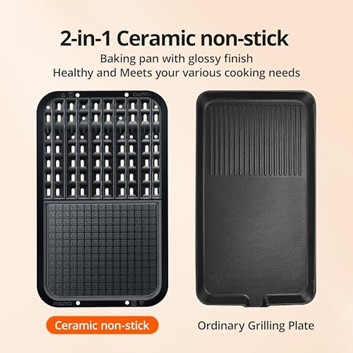 Indoor Grill, Smokeless Indoor Electric Grill & Griddle with Turbo Smoke Extractor Technology, Non-stick Cooking Surfaces, Tempered Glass Lid, 1500W Quick Heating, Great for Party