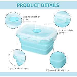 Maxdot Set of 12 Silicone Food Storage Containers Collapsible Bowls with Lids Vacuum Seal Silicone Lunch Box for Fruit Meal Freezer Kitchen Microwave Dishwasher Safe (Mixed Color, 12 oz)