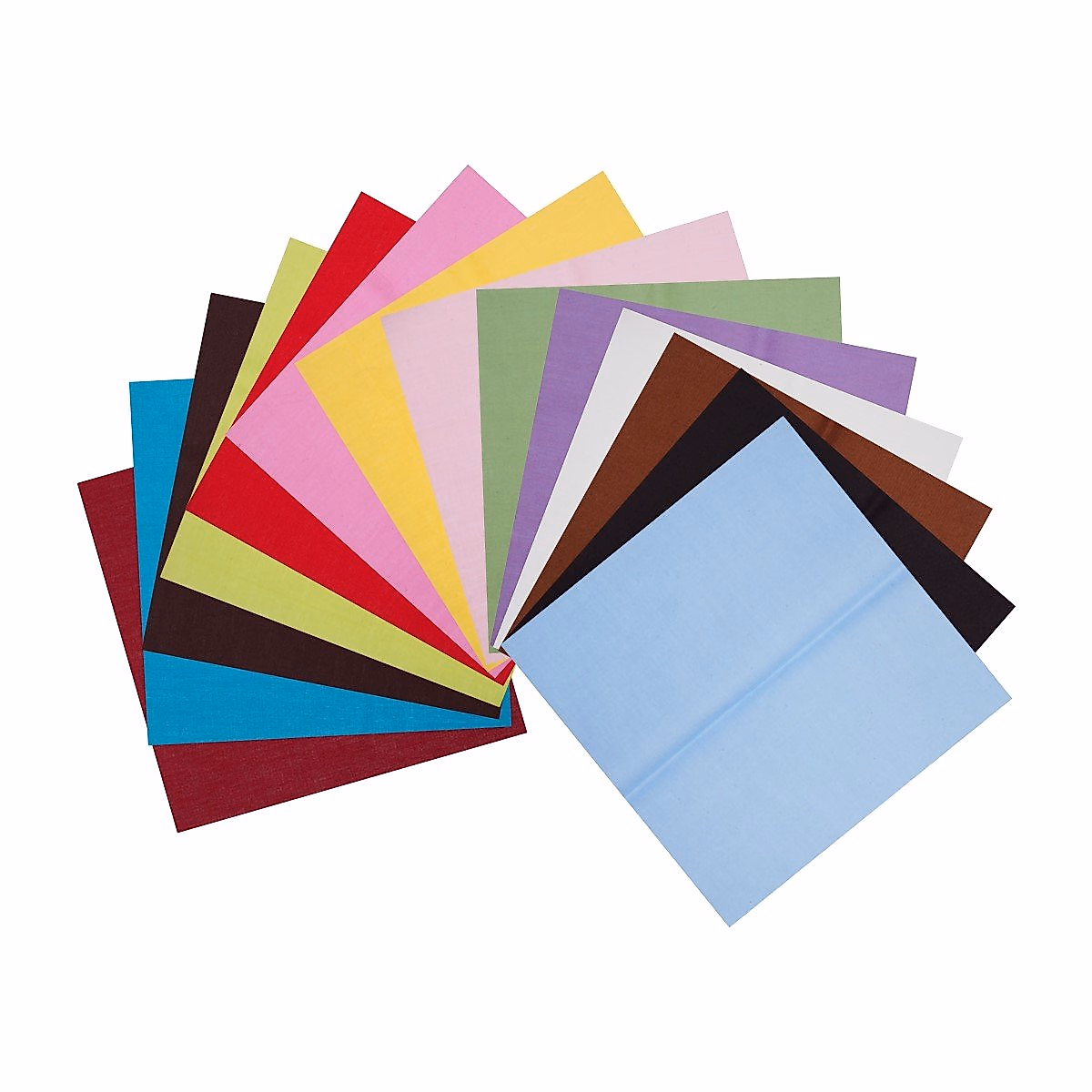 RayLineDo 14pcs 12 x 12 inches (30cmx30cm) Solid Color Fabric Bundle Squares Patchwork DIY Sewing Scrapbooking Quilting Pattern Artcraft