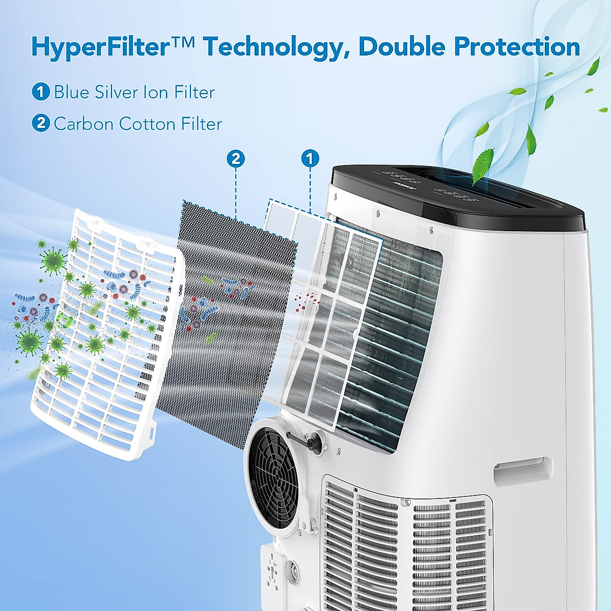 Portable Air Conditioners,14000 BTU Portable Air Conditioner for Room Up to750 Sq.Ft, 24H Timer, Remote Control, Sleep Mode, Window Kit Included, 3-In-1 Quiet Ac Unit for Home/Office/Dorms White