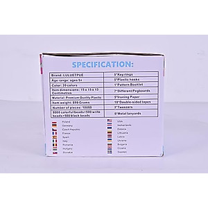 LULUETPUE Fuse Beads Kit,10000PC 5MM Melty Beads Set, Iron Melting Beads Craft Kit with Pegboards,Ironing Paper and Chain Accessories, Arts and Crafts Set for Kids Boys Girls Christmas Birthday Gift