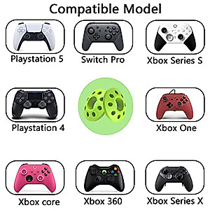 Aim Assist Motion Control Rings Compatible with PS5,PS4,Xbox Series X/S,Xbox Core,Xbox Elite 2 Core Controller Precision Rings Rubber Accessories Two Different Strength (3pack-Green)