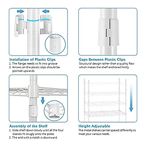 VIPEK V1S i1 Heavy Duty Garment Rack 3-Tier Wire Clothes Rack for Hanging Clothes Freestanding Closet Organizer with Hanging Rod Space Saving Wardrobe Storage Clothing Rack, White