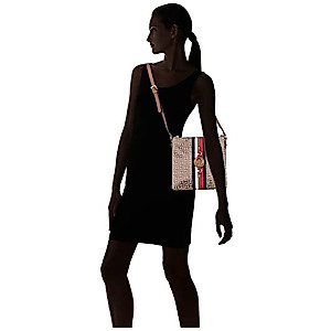Tommy Hilfiger Womens Jaden Plus Crossbody HANDBAG, Tan/Dk Chocolate