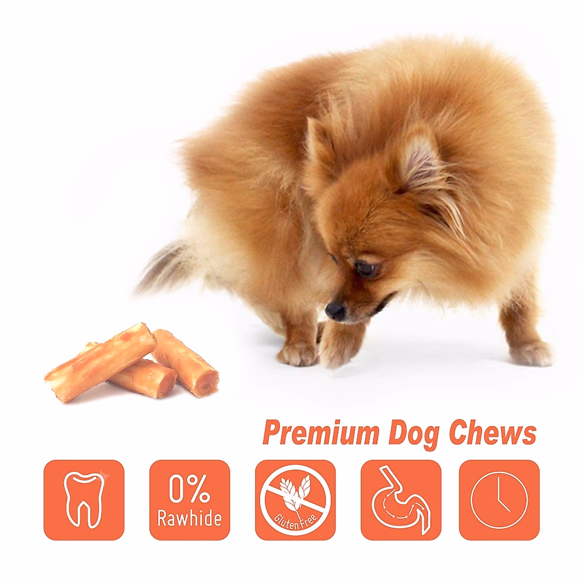 LuvChew Premium Dog Chew Treats Chicken Retriever Rolls for Large Dogs, Rawhide Free, Grain Free, Highly Digestible,Large 7" 2pcs/Pack x 2pack