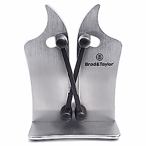 Brod & Taylor Professional Knife Sharpener | 3-Action Tungsten Carbide (Stainless Steel)