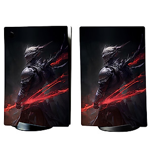 PlayVital Abyss Knight Full Set Skin Decal for ps5 Console Digital Edition, Sticker Vinyl Decal Cover for ps5 Controller & Charging Station & Headset & Media Remote