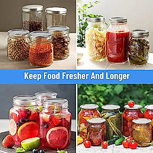 Electric Mason Jar Vacuum Sealer Kit, Jar Vacuum Sealer for Mason Jars Fits Wide & Regular Mouth, Handheld Sealer Attachment and Hose Compatible with FoodSaver Vacuum Canning Sealer Machine for Food Storage