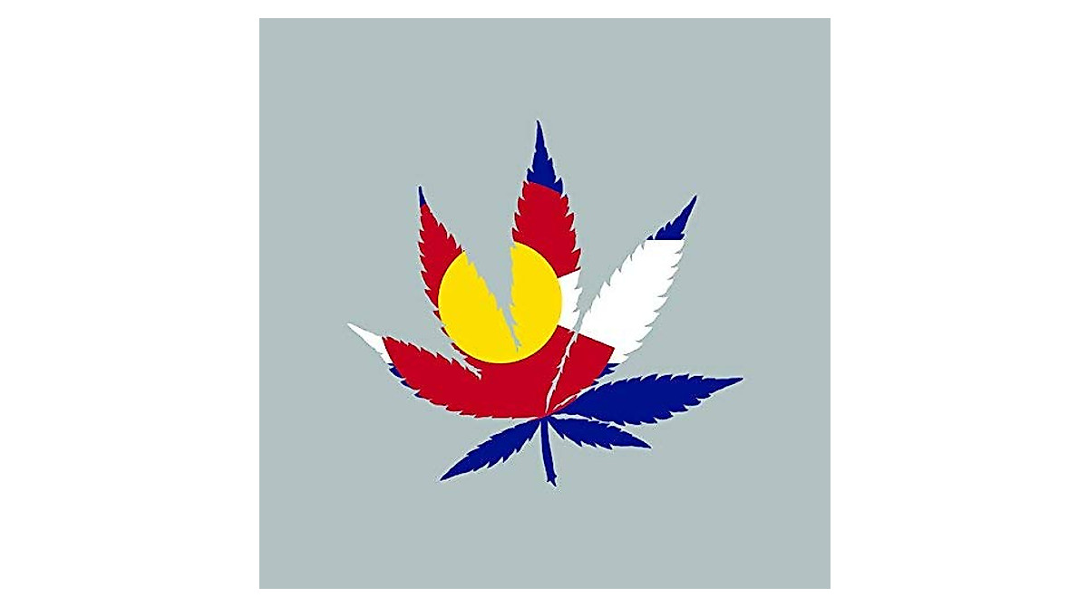Colorado Flag Weed Sticker - Durable Vinyl & Made in USA