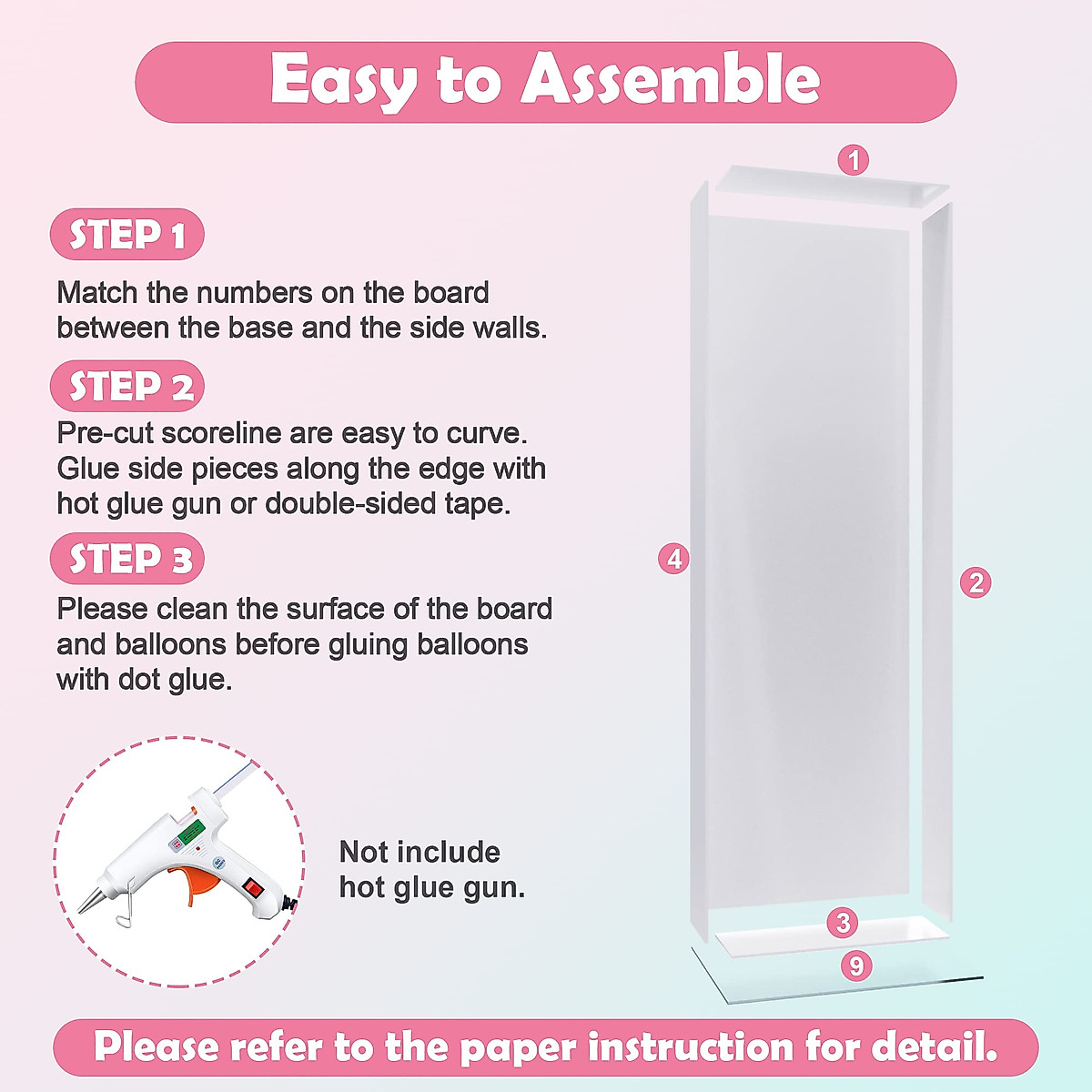 Xiomot 4FT Marquee Letters Mosaic Large Letters L Balloon Frame for Birthday Party Wedding Backdrop Decoration Anniversary Baby Shower Day Decor Pre-Cut Big Foam Board with Acrylic Plate Base