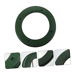 Garneck 3 Pcs Wedding Car Decoration Ring Floral Mud Flower Cage Wreath Form Ring DIY Wreath Frame Green Round Wet Christmas Decor Wedding Flower Head Car Wedding Car Flower Bride Plastic