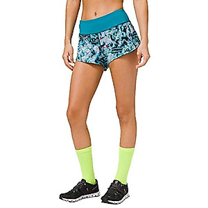 Lululemon Athletica Speed Up Short 2.5 (Quick Start MultiHawaiian Blue, Size 0)