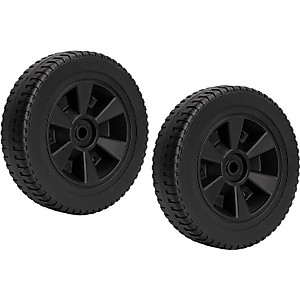 BBQ Future G210-0018-W1 8" Grill Wheels Replacement Parts for Charbroil Gas Grills wheels 463320107 463320707, Thermos 461320508, Grill Master, Kenmore and Other Brands Grills, Black Plastic Wheel