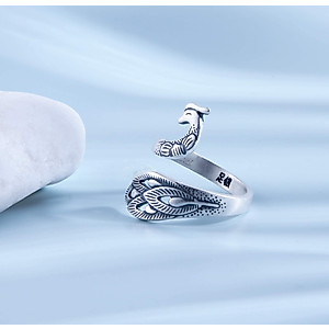 Helen de Lete Vintage Phoenix Wonder Bird 925 Sterling Silver Adjutable Ring