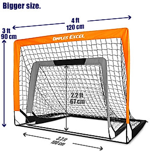 Dimples Excel Soccer Goal Soccer Net for Backyard 4'x3', 1 Pack