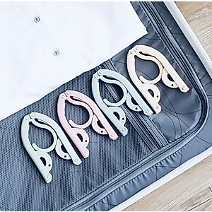 6 Pcs Travel Hangers - Portable Folding Clothes Hangers Travel Accessories Foldable Clothes Drying Rack for Travel