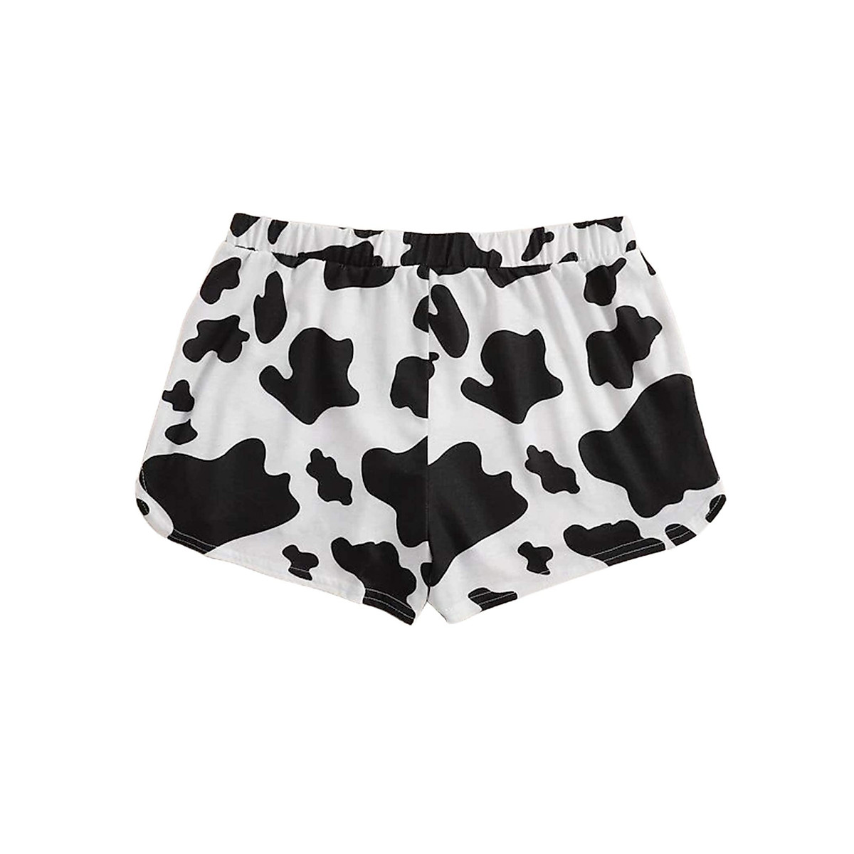Avanova Women's Cow Print Shorts Elastic Waist Casual Yoga Workout Running Active Shorts Cow Small