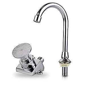 Copper Floor Mounted Foot Pedal Basin Faucet for Hospital Medical Laboratory