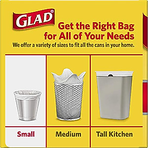 Glad Small Trash Bags - 4 Gallon White Trash Bag - 30 Count