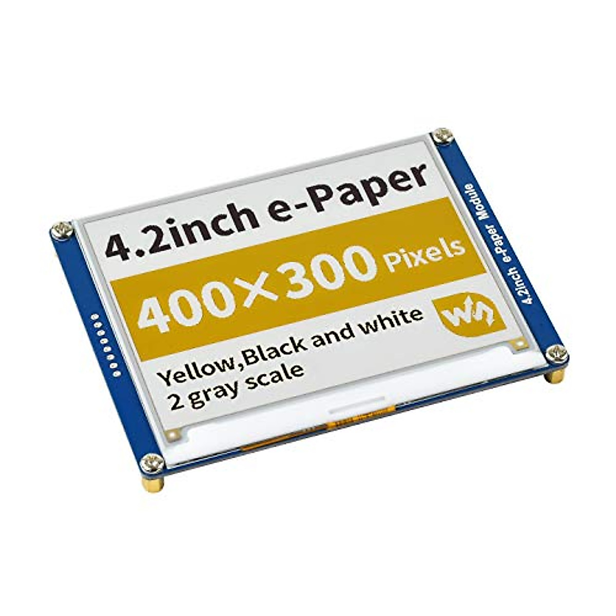 Waveshare 4.2inch E-Ink Display Module Compatible with Raspberry Pi 4B/3B+/3B/2B/B+/A+/Zero/Zero W/WH/Zero 2W Series Boards 400x300 Resolution Yellow/Black/White Three-Color SPI Interface