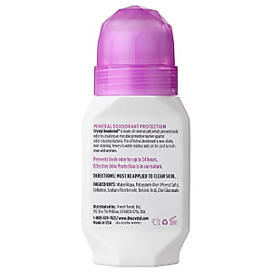 CRYSTAL Deodorant - Mineral Roll on Vegan Deodorant for Women and Men, Unscented - 2.25 fl. oz. (3 Pack) (Packaging May Vary)