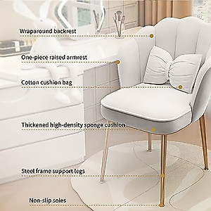 Hunlyman Makeup Vanity Desk, Modern Style Makeup Table Made of Solid Wood,Including Rotatable/Removable Touch Screen HD LED Mirror(3-Brigntness) and Soft Chair,Family Bedroom (31 Inch/80CM)