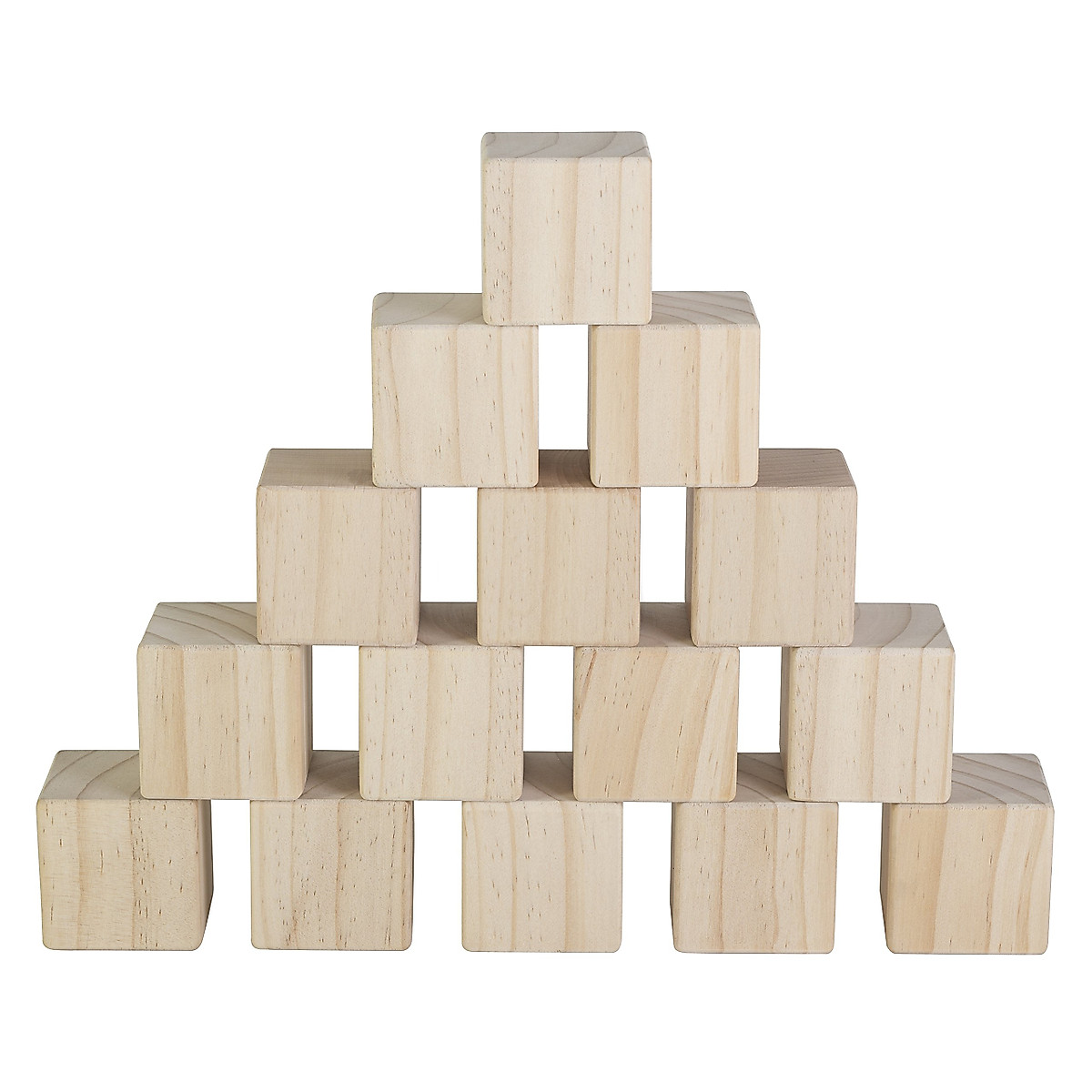 2 Inch Wood Cubes for Crafts - Set of 15 - Large Lightweight Wooden Blocks with Sanded Smooth Surface for Photo Blocks, Crafts, Art Supplies, Puzzle Projects and More - Great Toys for Kids