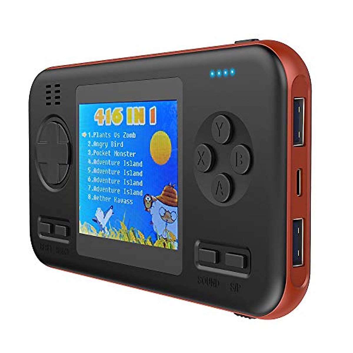 Generic Brands Portable Handheld Game Console and Power Bank, Retro Game Console with Built in Games 416, Classic Video Game Console for Kids Adult