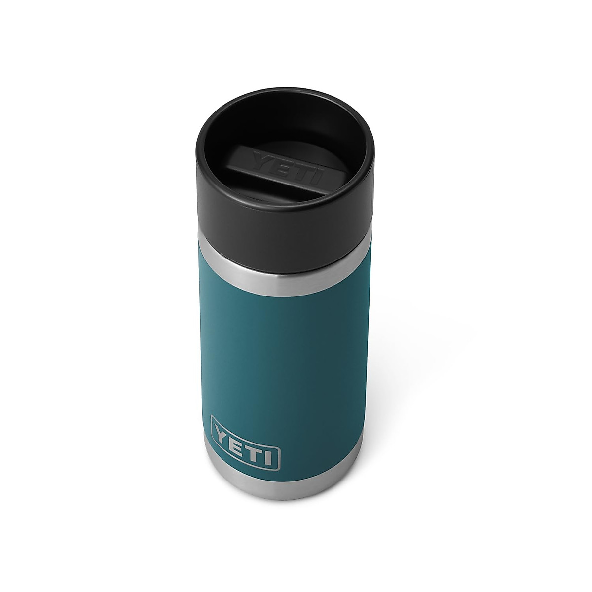 YETI Rambler 12 oz Bottle, Stainless Steel, Vacuum Insulated, with Hot Shot Cap, Charcoal