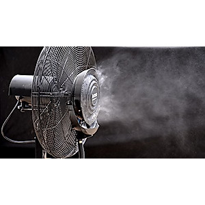 Luma Comfort MF26B High Power Misting Fan – All Metal 26” with 1000 Sq Ft Cooling & 5 Gal Tank