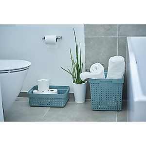 Room Copenhagen, Seoul Basket 5-Pack – Premium Storage Ventilated Nesting Baskets for Groceries, Cleaning, Toys, and More – Small, White