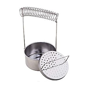 Adtop Portable Brush Washer Stainless Steel Paint Brush Basin with Brush Organizer for Art Brushes Cleaning and Drying