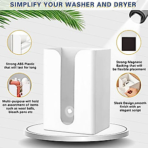 Dryer Sheets Dispenser Magnetic Dryer Sheet Holder and Storage Glove Box Holder Dispenser for Laundry Room Softener Sheets Keep Laundry Sheets Attaches to Dryer Washer Cabinet(White)