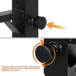 F2C Max Load 550Lbs Pair of Adjustable 40"-66" Squat Rack Sturdy Steel Squat Barbell Free Bench Press Stands GYM/Home Gym Portable Dumbbell Racks Stands (one pair/two pcs)