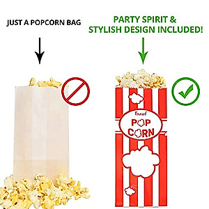 CUSINIUM Aluminium Popcorn Scoop - Popcorn Salt Shaker - [75 pcs] 1oz Popcorn Bags Bundle