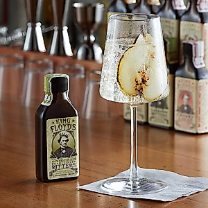King Floyd's, Artisanal Scorched Pear & Ginger Bitters, Hand Crafted, Made from the Torched Carmalized Pears, Unique Bitters for a Unique Cocktail, 100ml, Bar Provisions, Bitters for Cocktails
