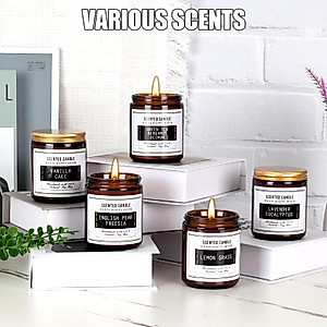 Premium Eucalyptus & Lavender Scented Candles - Soy Wax Candles | Aromatherapy Candles for Stress Relief, Meditation, Yoga, Relaxing, SPA | Natural Jar Candles for Home Men Women Office